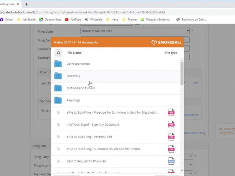 Smokeball integration - InfoTrack