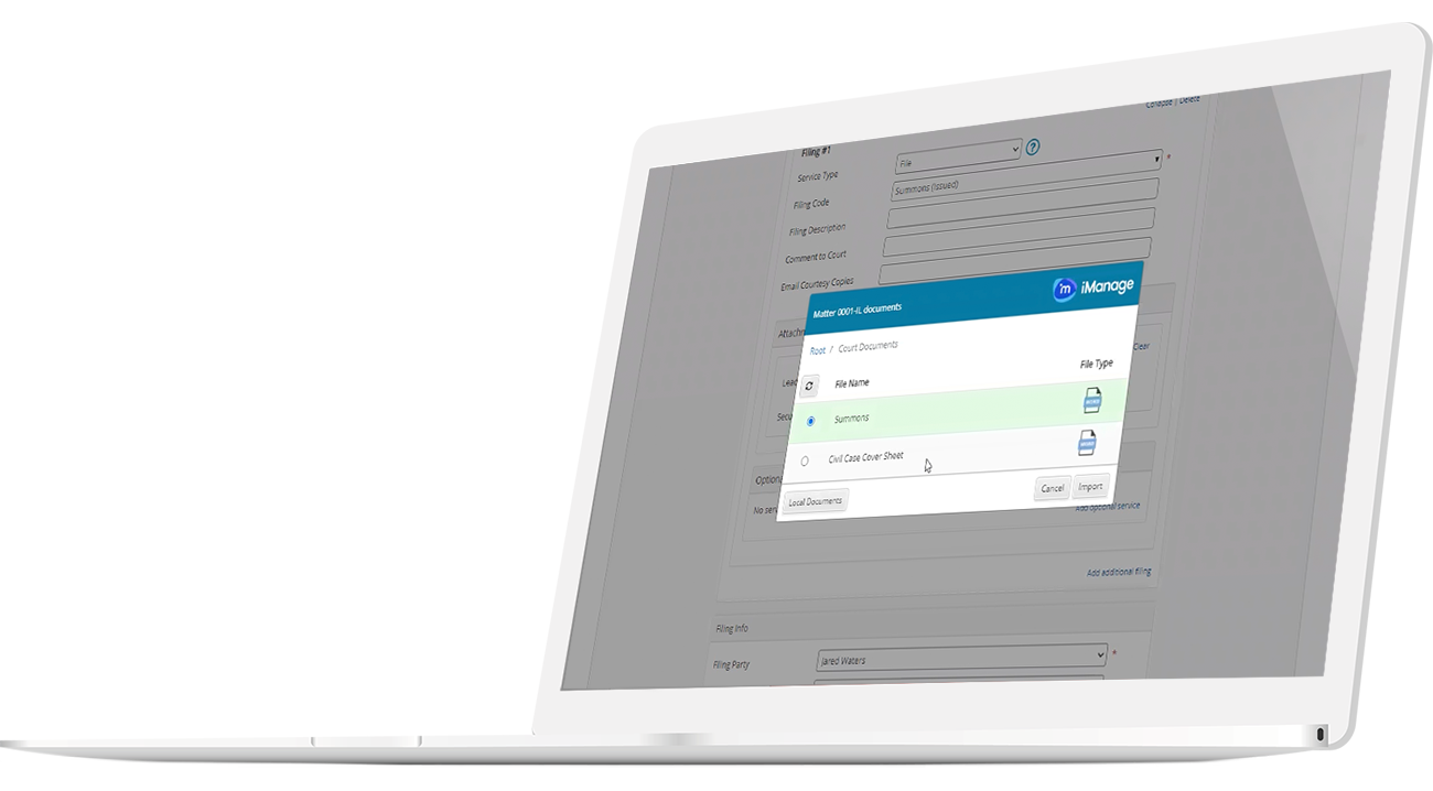 eFiling integration for eFiling integration for iManage | InfoTrack users - InfoTrack