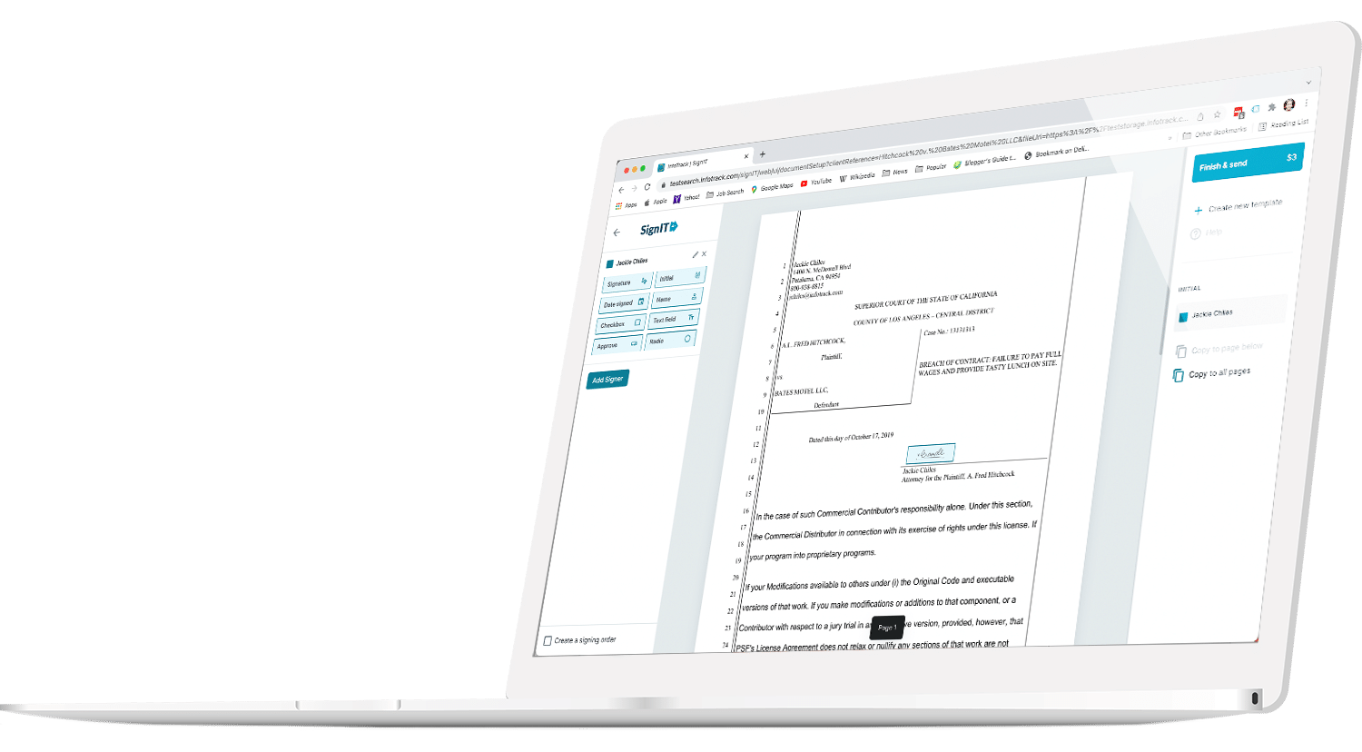 Electronic signatures for law firms - InfoTrack