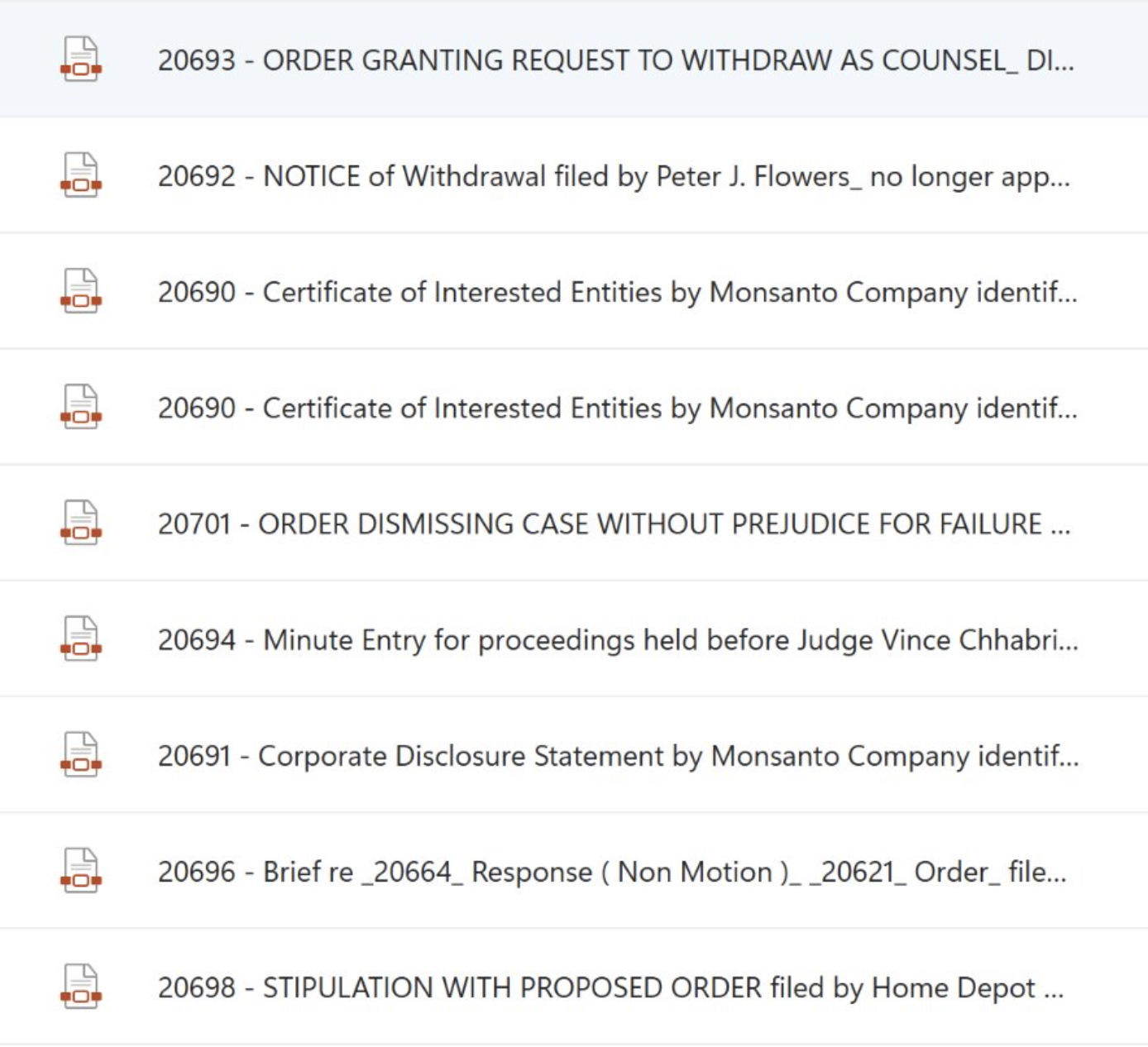 Court docket syncing - InfoTrack